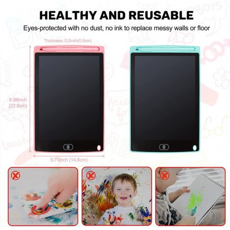 LCD TABLA, TABLICA ZA PISANJE, RISANJE, PIŠI- BRIŠI, BARVNA, 8,5 INCH